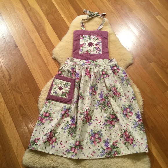 Accessories | Handmade Pinafore Fruit Apron With Quilted Accents | Poshmark